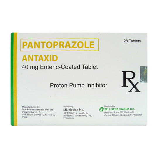ANTAXID Pantoprazole 40mg Enteric-Coated Tablet 1's price in the Philippines | MedsGo Pharmacy